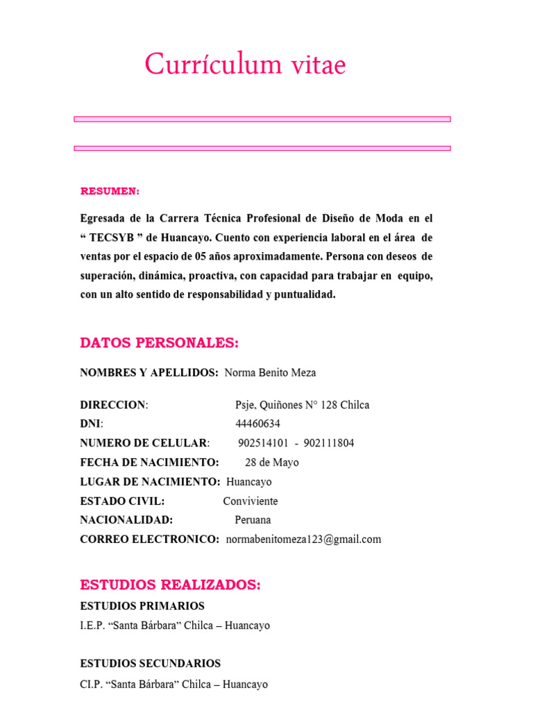 CurriculumVitae-1 1 - 3 | PDF