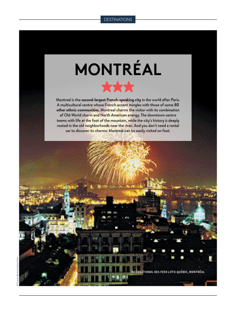 Montreal Travel Guide Overview | PDF | Montreal