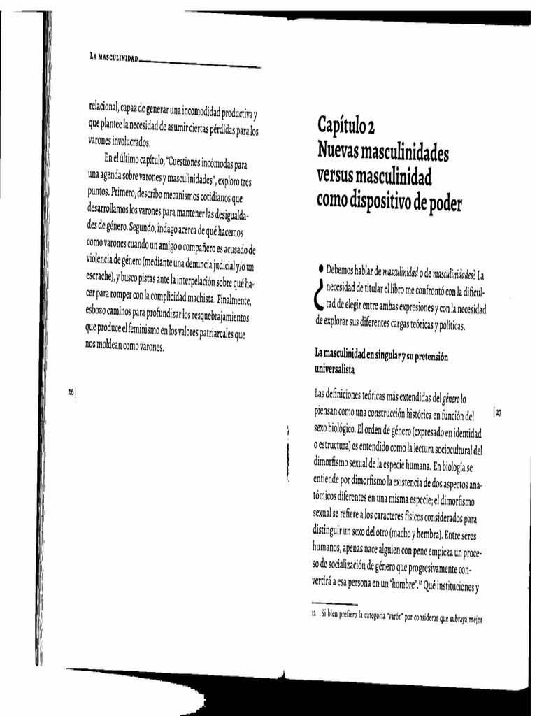 Jones - La masculinidad (cap 2 y 3)... | PDF
