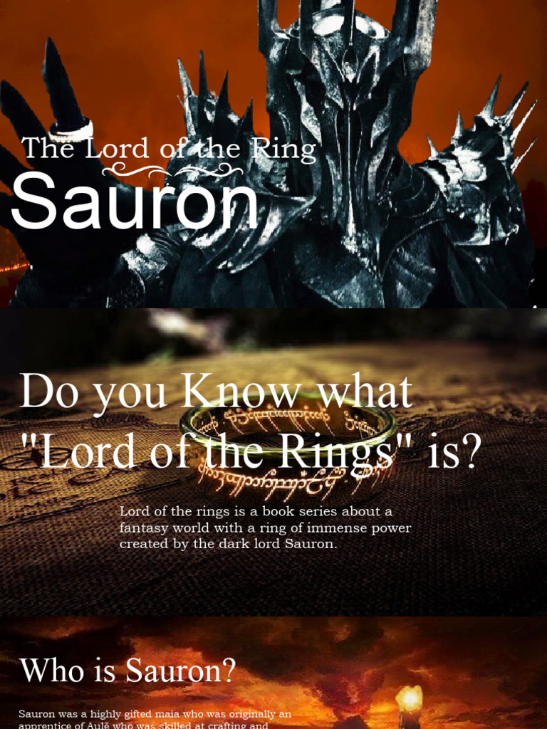 The Lord of The Ring-Sauron | PDF | J. R. R. Tolkien | Middle Earth