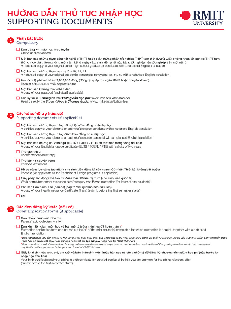 Application Checklist For Undergraduate Programs | PDF