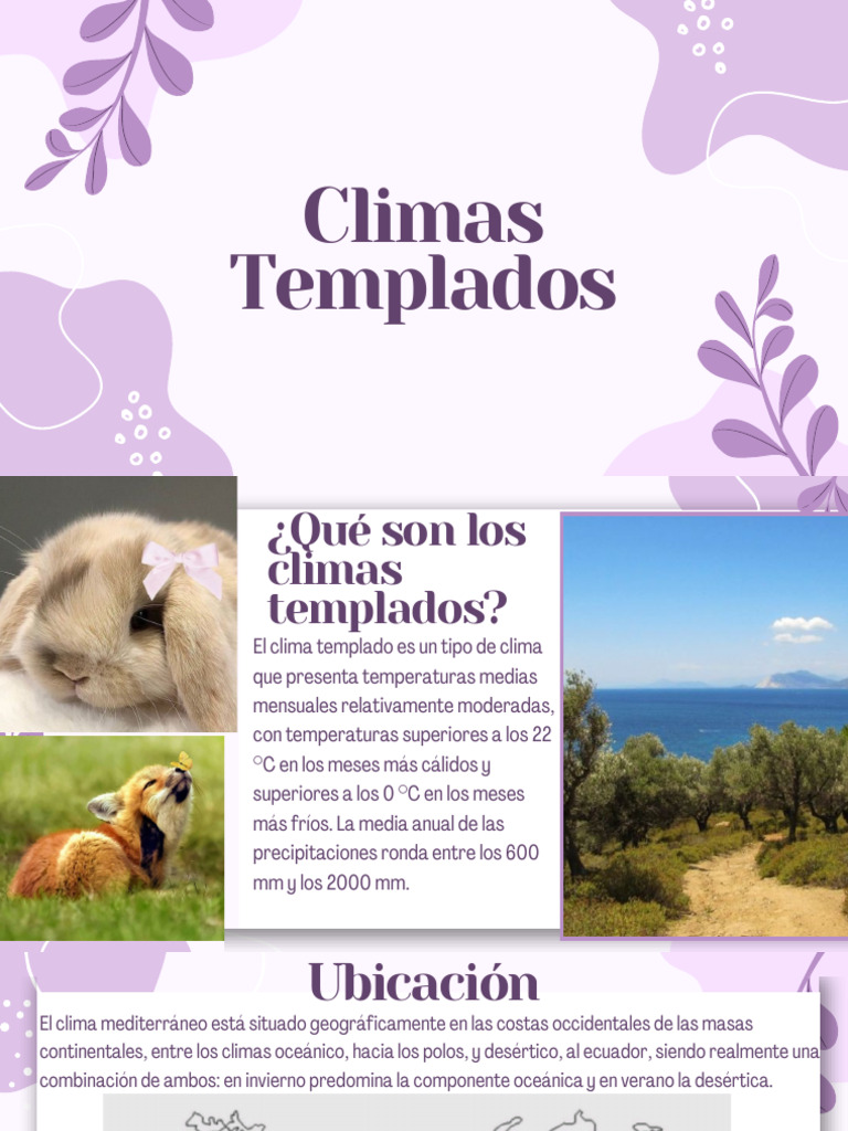 Climas Templados | PDF | Clima templado | Clima