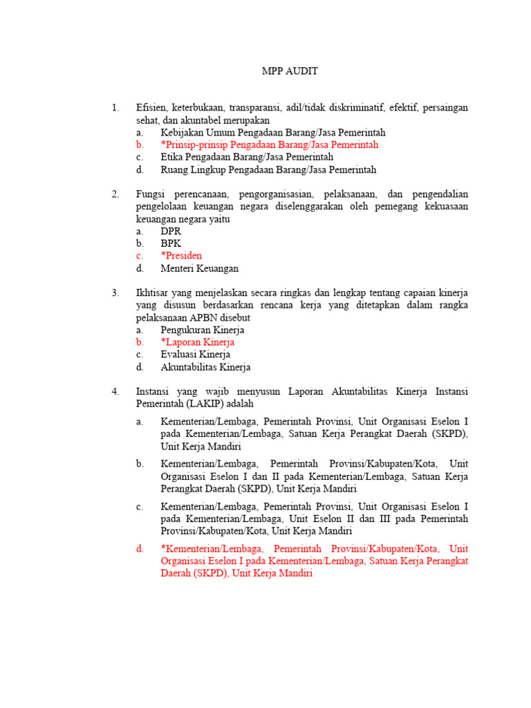 Bank Soal MPP 1 | PDF