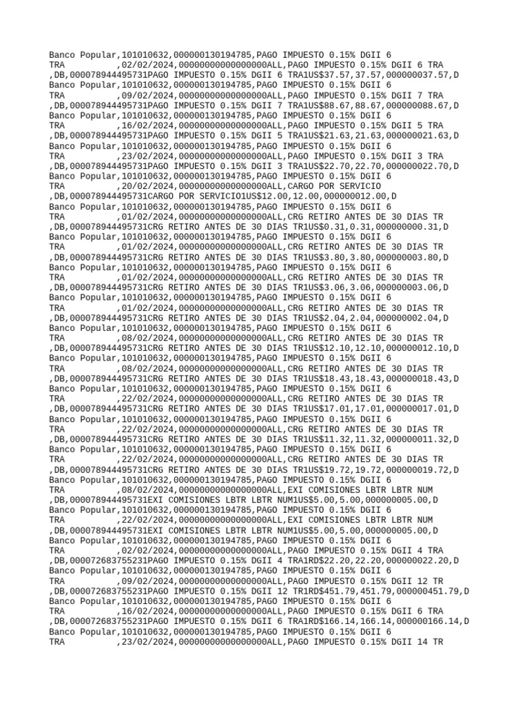 Pd Csv Det Export | PDF