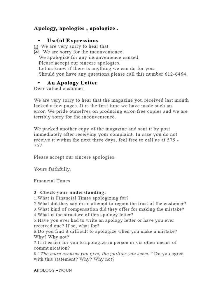 Apology PDF | PDF | Linguistics