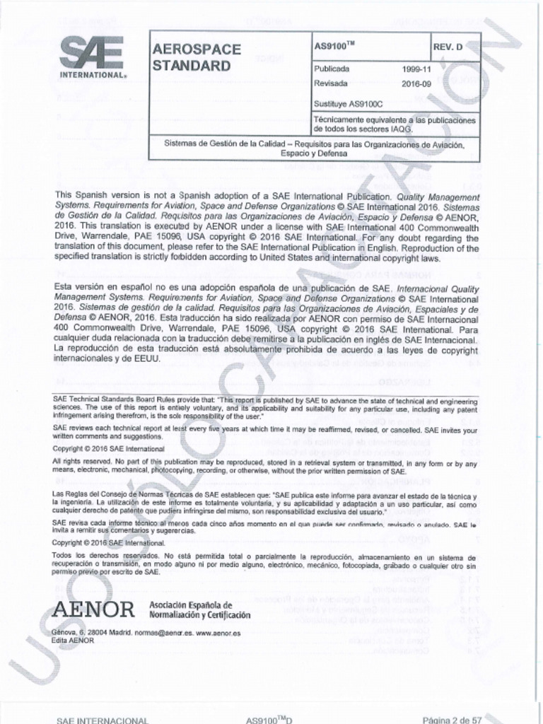 AS 9100 REV. D | PDF