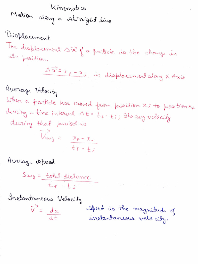 1D Motion | Download Free PDF | Kinematics | Motion (Physics)