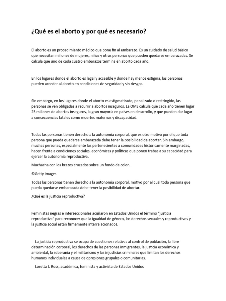 ABORTO | PDF | Aborto | Derechos reproductivos