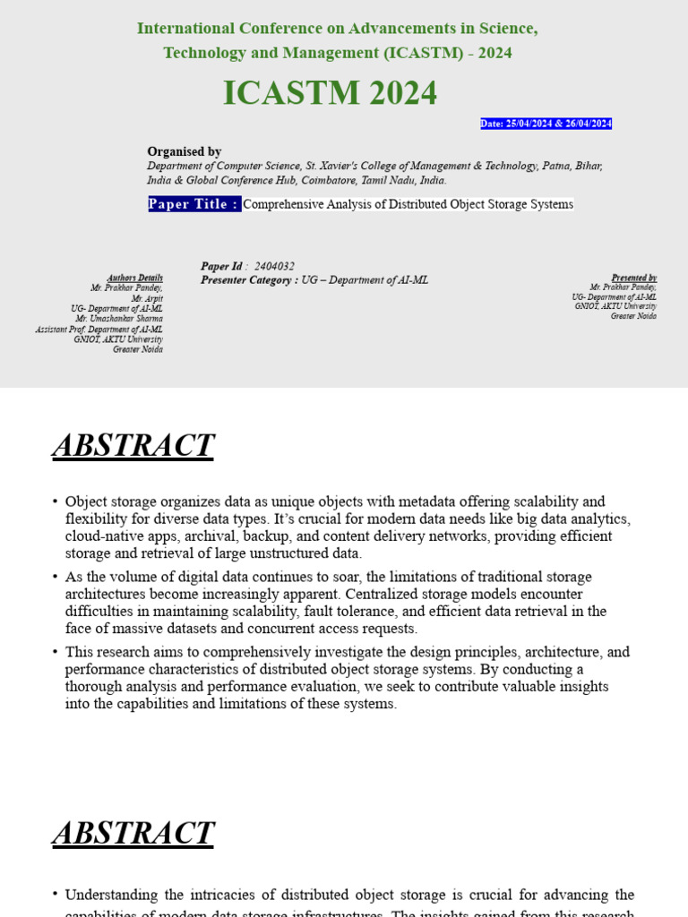 Research Presentation | PDF | Scalability | Program Optimization