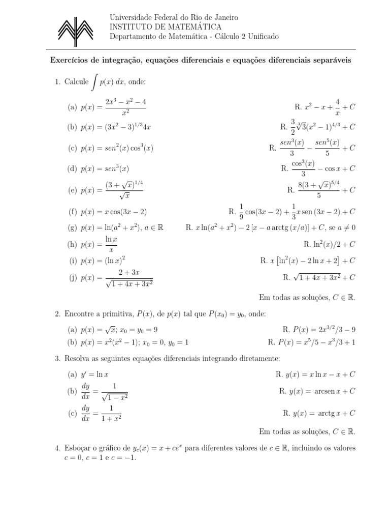 Lista Discipline 26 Cálculo 2 2022.2 User Id 1313757 | Download grátis PDF | Temperatura | Calor