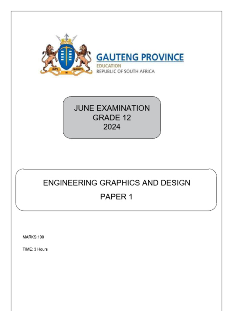 OFFICIAL 2024 EGD Gauteng Eng P1 June GR 12 A4 MG - 240607 - 114406 | PDF | Building Engineering