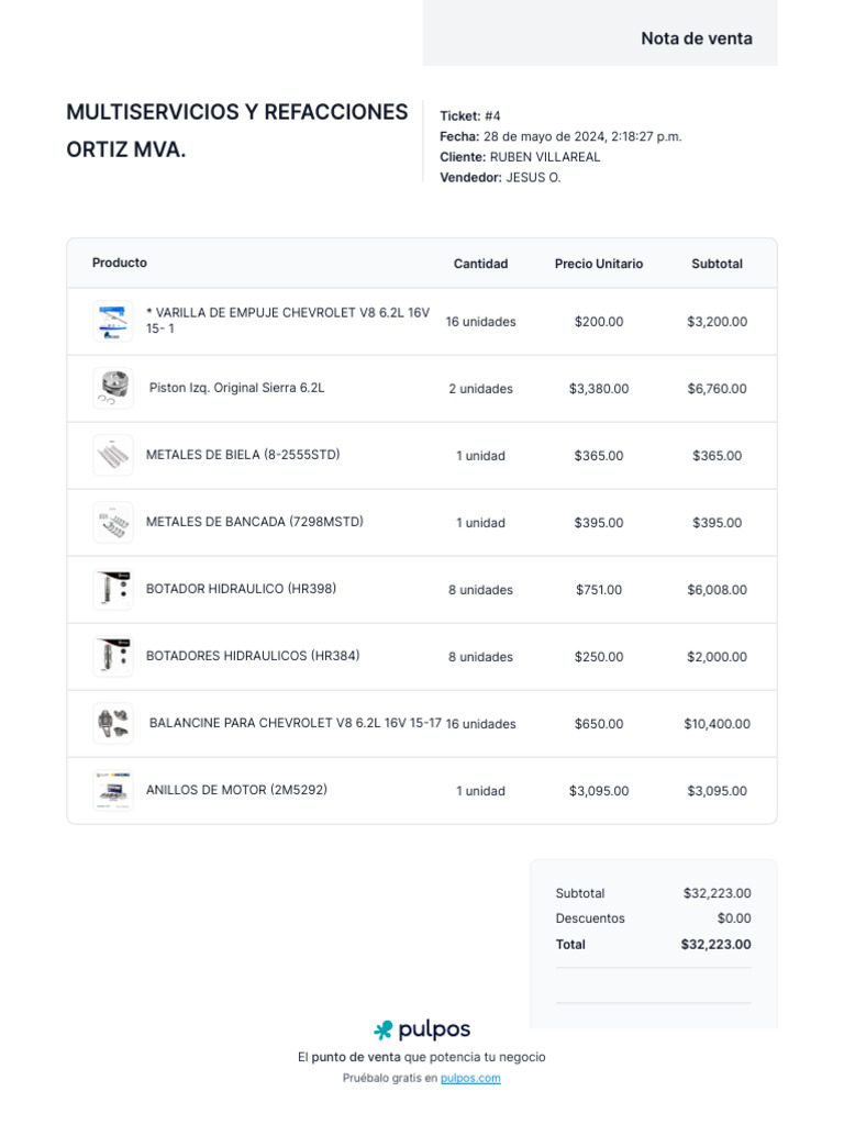 Multiservicios Y Refacciones Ortiz Mva | PDF