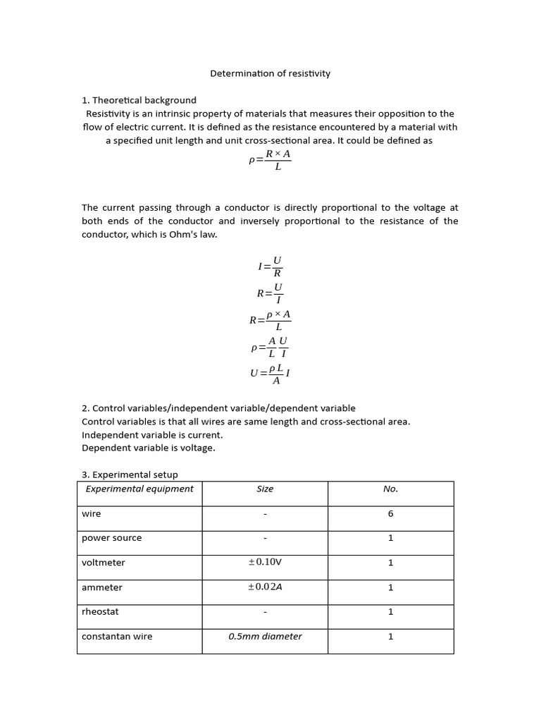 Resistivity | PDF | Electrical Resistance And Conductance | Electrical ...