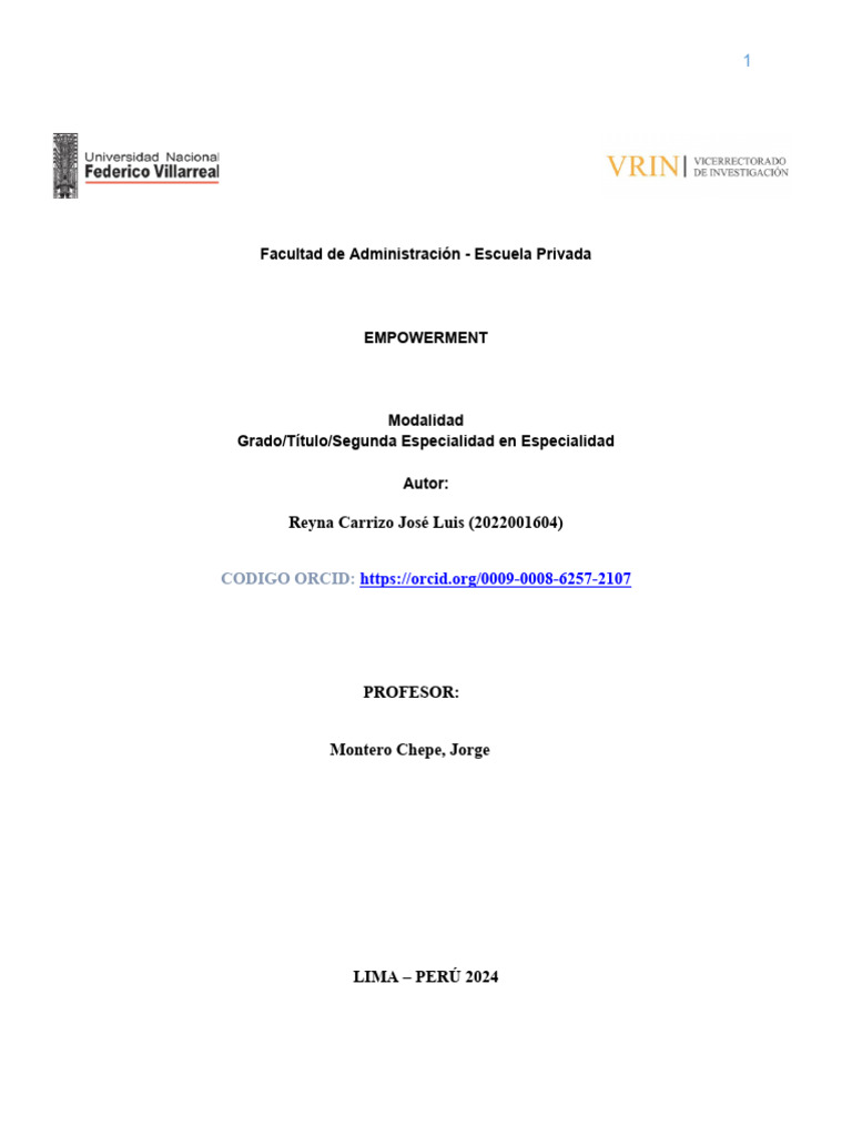 Desarrollo Del Poder, Autoridad y Responsabilidad JOSE LUIS | PDF ...