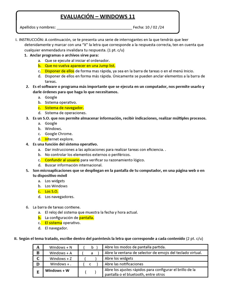 Práctica calificada de Windows 11- bernabe | PDF | Sistema operativo | Informática