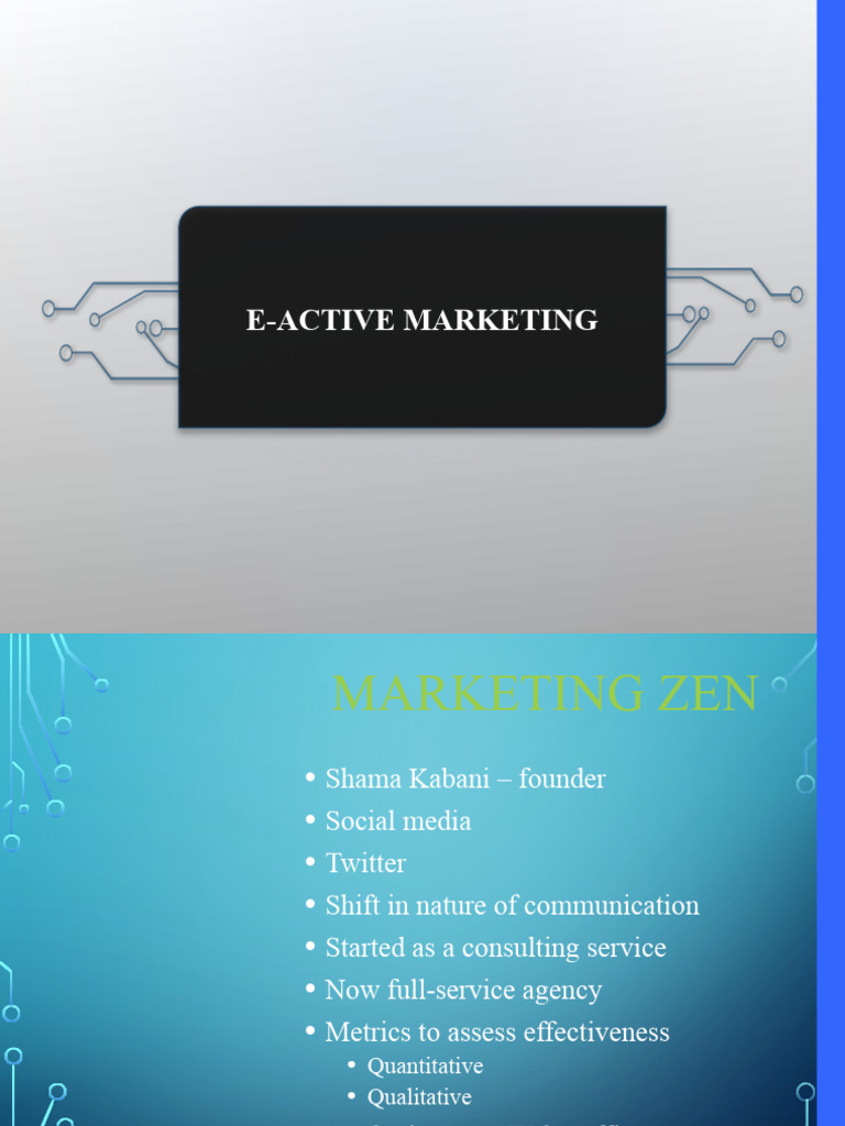 E-Active Marketing Strategies Overview | PDF | Online Advertising ...