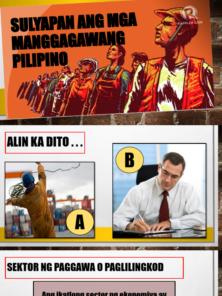 Sulyapan Ang Mga Manggagawang Pilipino | PDF