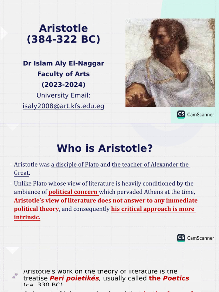 Aristotle (1) 23-24 | PDF | Aristotle | Poetics (Aristotle)