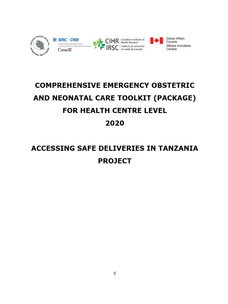 CEmONC Toolkit for Tanzanian Health Centres | PDF | Maternal Death ...