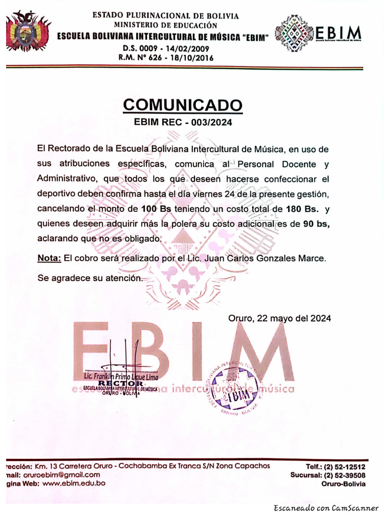 Comunicado 003 | PDF