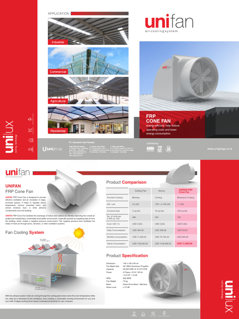 Brosur FRP Cone Fan Comp | PDF | Ventilation (Architecture) | Air Conditioning
