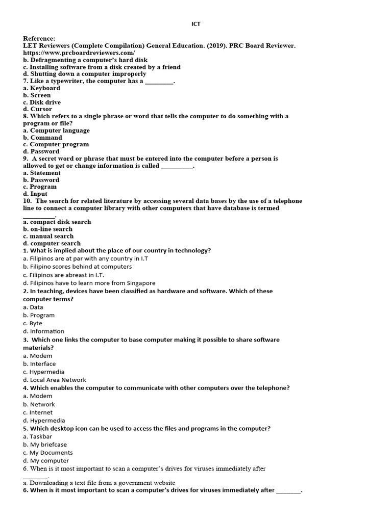 ICT | PDF | Computer Virus | Computer Hardware