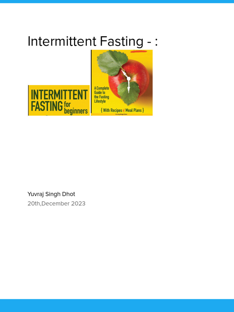 Intermittent Fasting-Beginner's Guide | PDF | Wellness