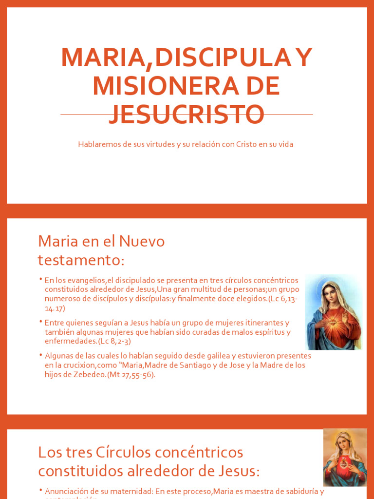 Maria, Discipula y Misionera de Jesucristo | Descargar gratis PDF ...