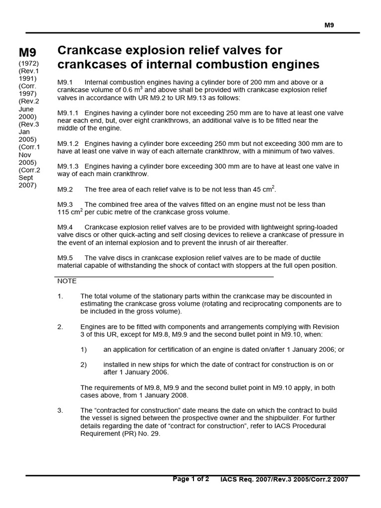 Crankcase Explosion Relief Valve Standards | PDF | Valve | Machines