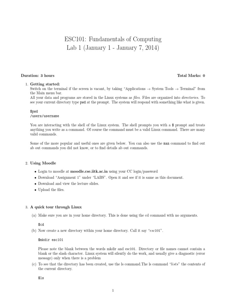 Lab 1 Esc | PDF | Computer Architecture | System Software