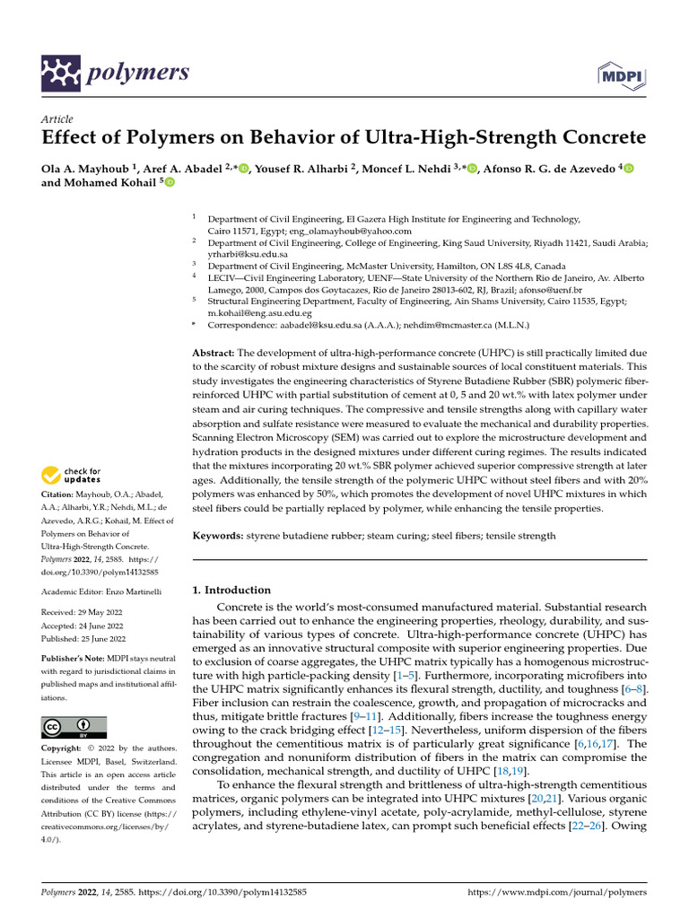 8.Effect of Polymers on Behavior of Ultra-High-Strength Concrete | PDF ...