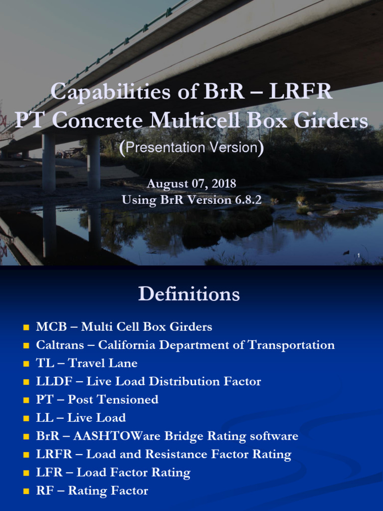 06 Capabilities of BRR - LRFR PT Concrete Multicell Box Girders | PDF ...
