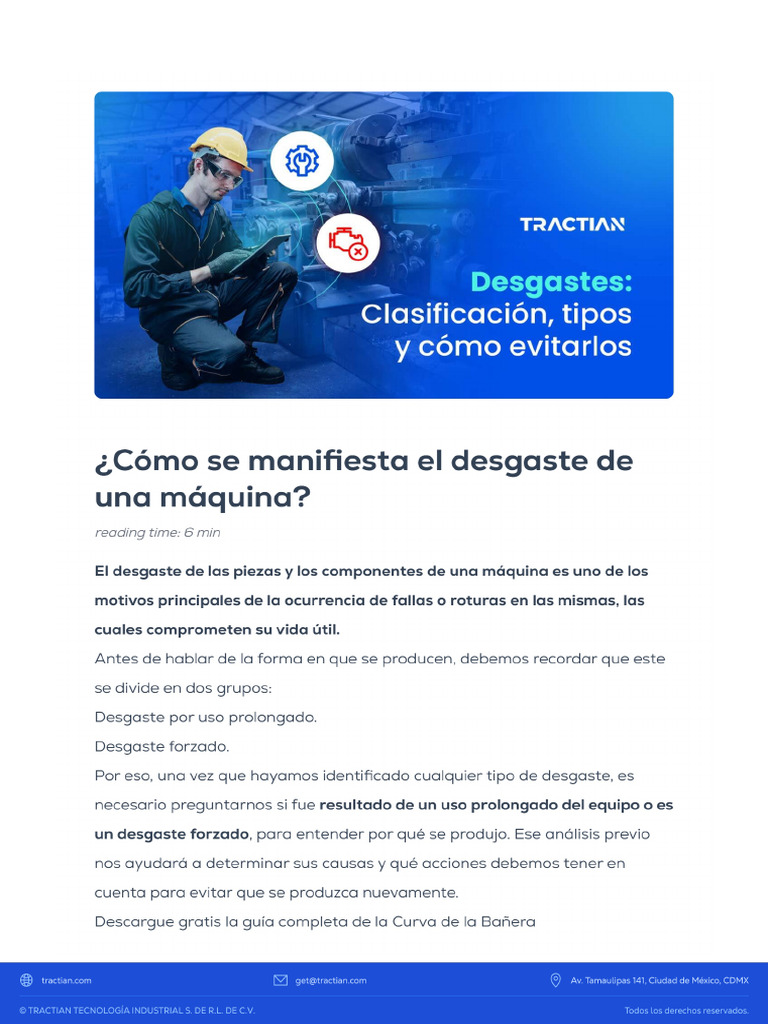 ¿Cómo Se Manifiesta El Desgaste de Una Máquina | PDF