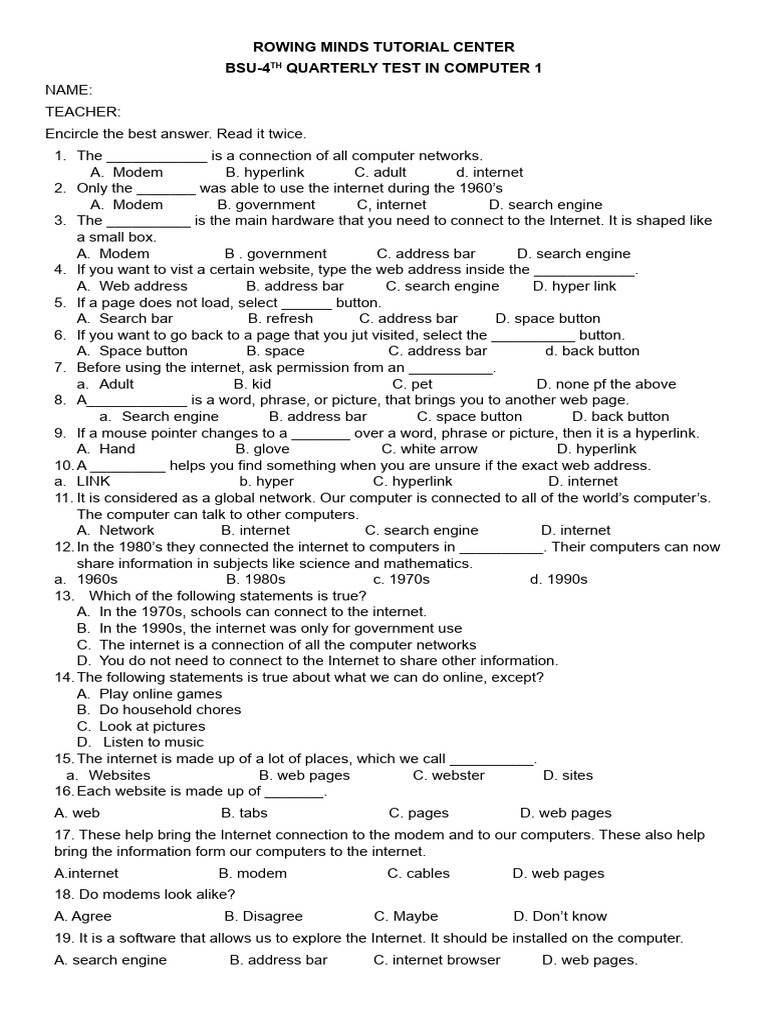 GAVIN-COMPUTER EXAM DONE | PDF | Internet | World Wide Web