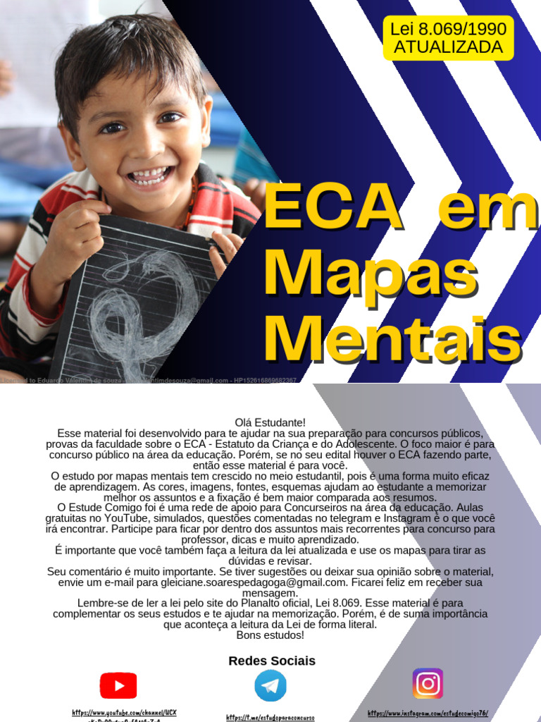 Mapa Mental do ECA para Concursos | PDF | Adoção | Família