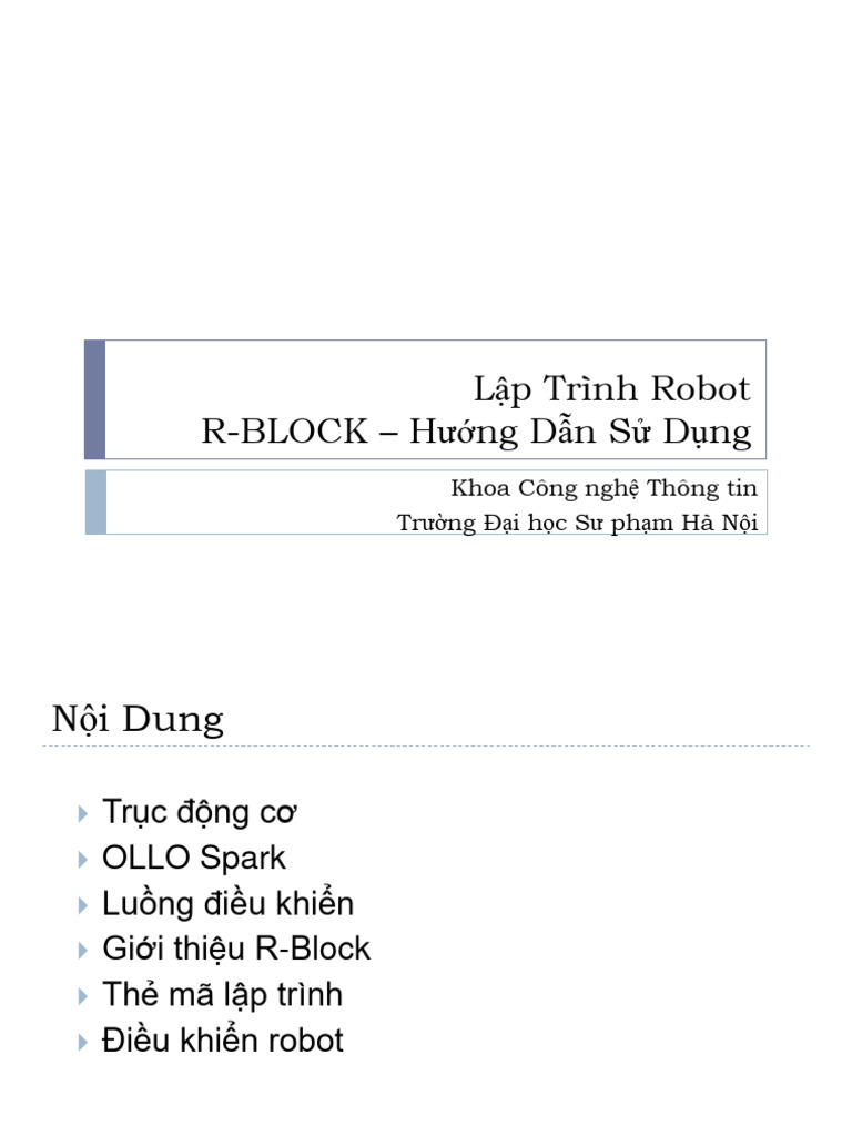 lec07 - R-BLOCK - Hướng Dẫn Sử Dụng | PDF