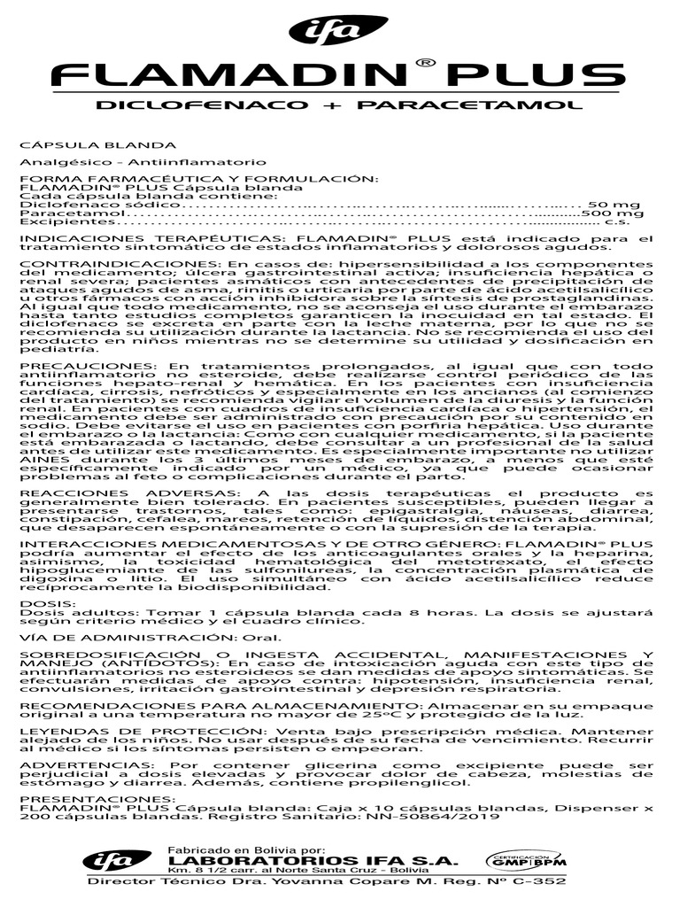 Flamadin Plus | PDF | Droga anti-inflamatoria libre de esteroides ...