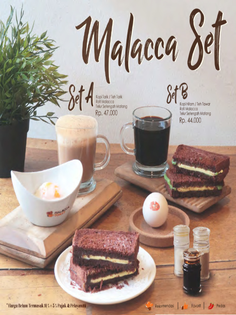 Menu Makanan dan Minuman Malacca | PDF