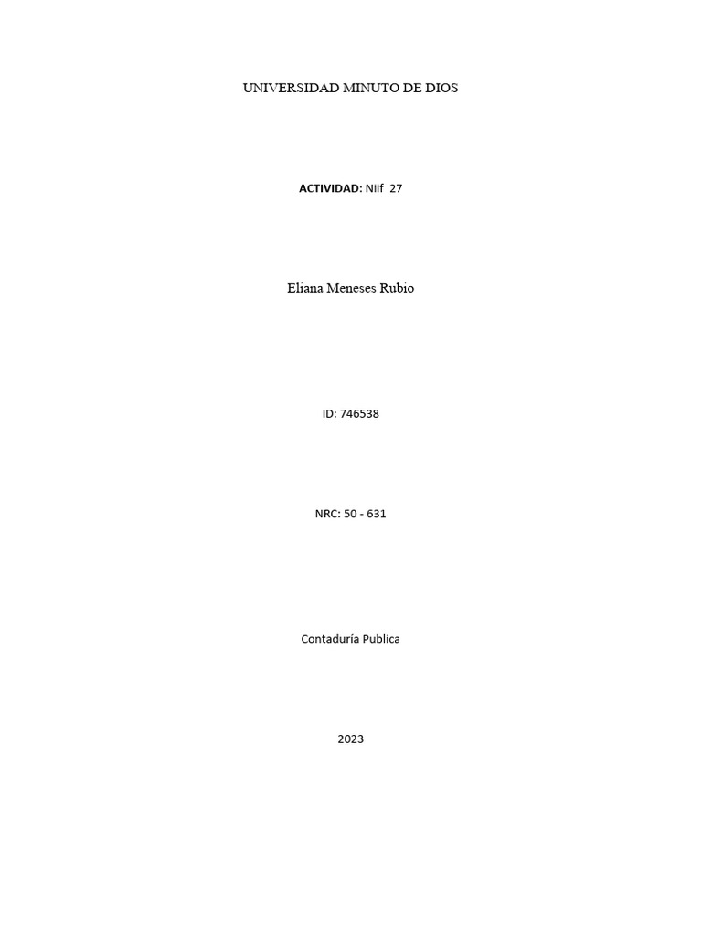 Niff 27 | PDF | normas internacionales de INFORMACION FINANCIERA ...