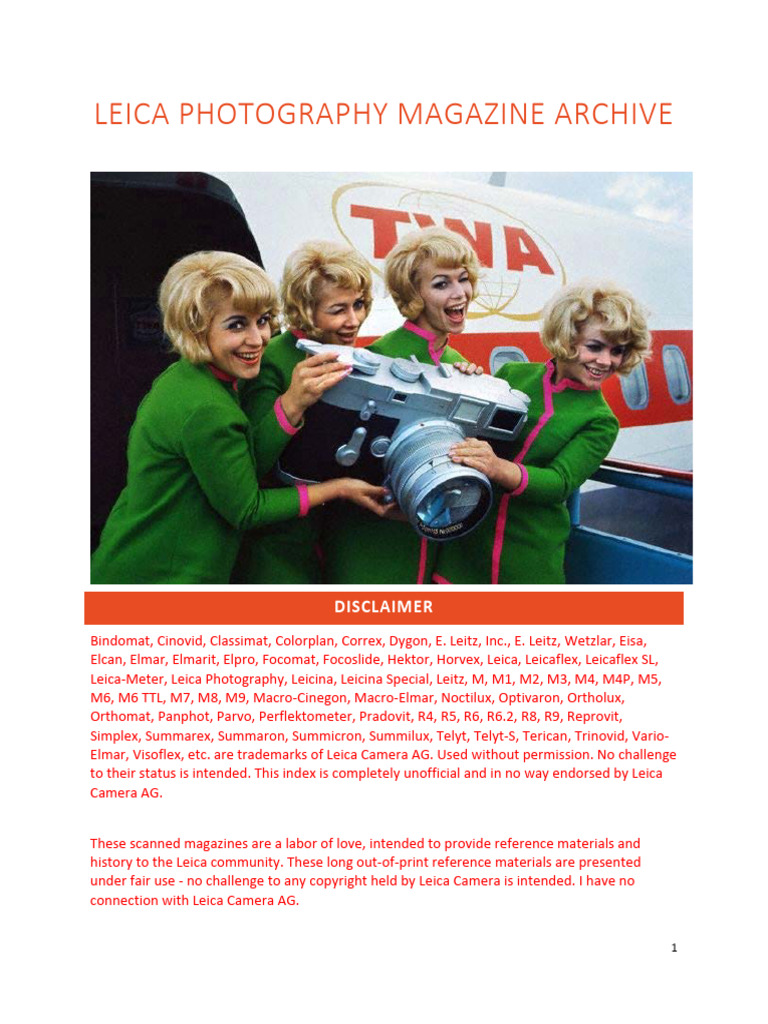 Leica Photography Magazine Archive D.D.Teoli Jr. A.C. | PDF | Camera ...