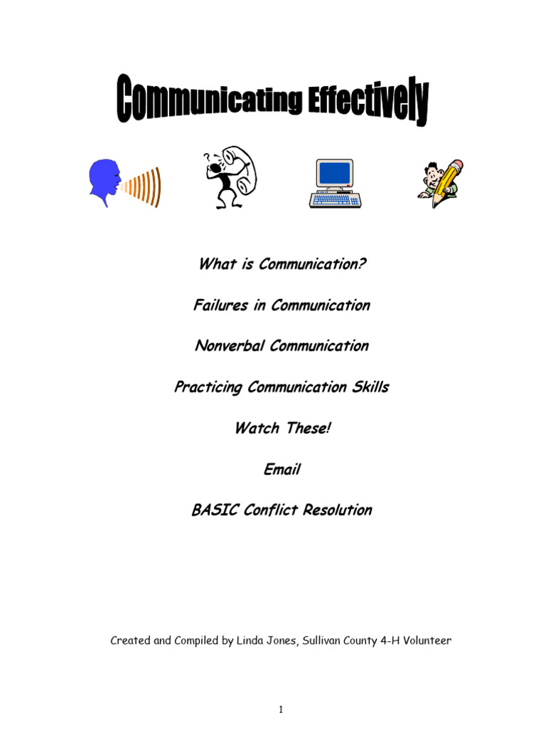 Communicating Effectively | PDF | Communication | Nonverbal Communication