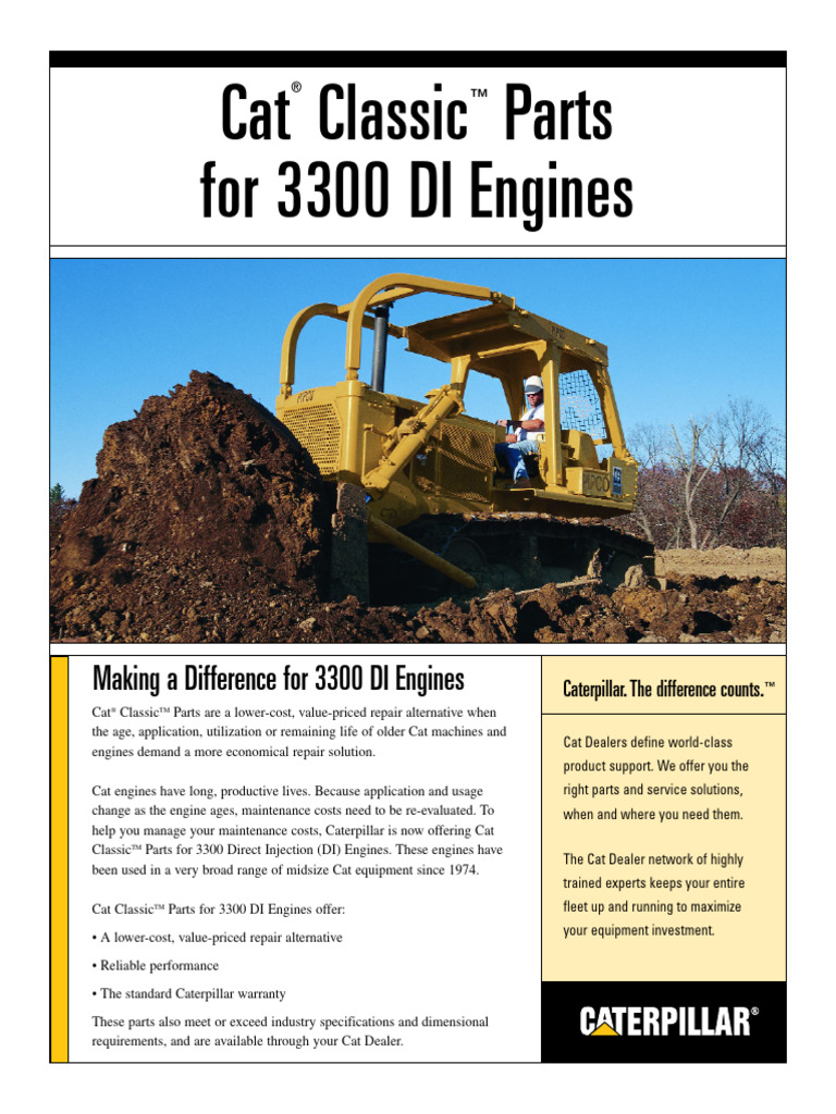 Cat Classic Parts For 3300 Di Engines | PDF | Pump | Engines