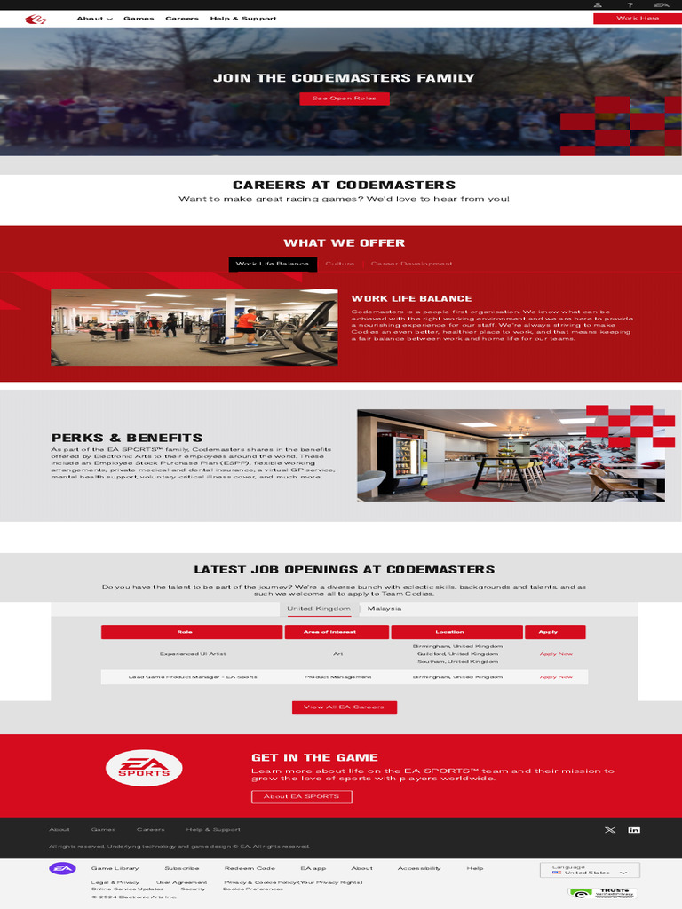 Careers - Codemasters - Official EA Site | PDF | Privacy