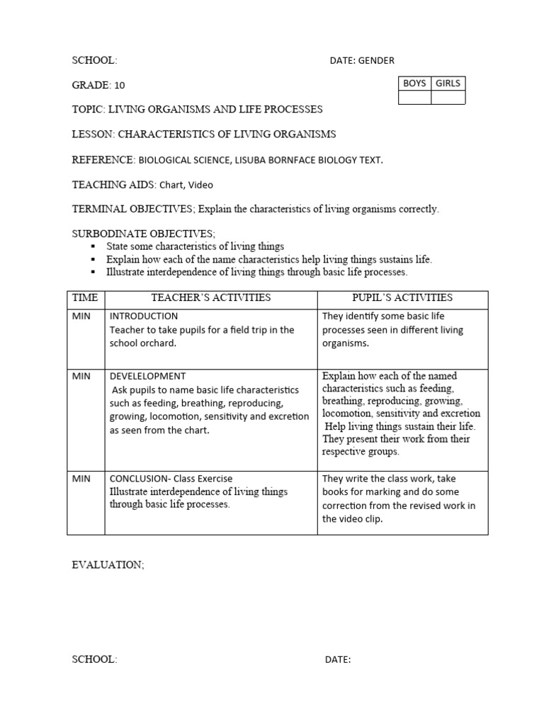 BIO LESSON PLANS | Download Free PDF | Plant Stem | Blood Type