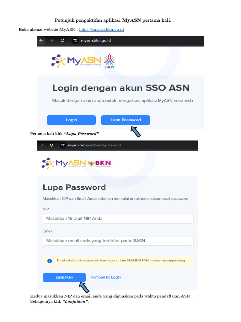 Petunjuk Aktivasi MyASN | PDF