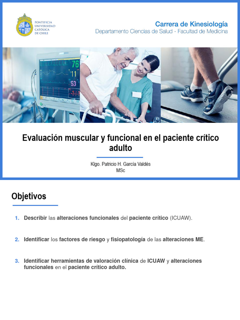 Clase 06 Evaluacion muscular y funcional en el paciente critico | PDF ...