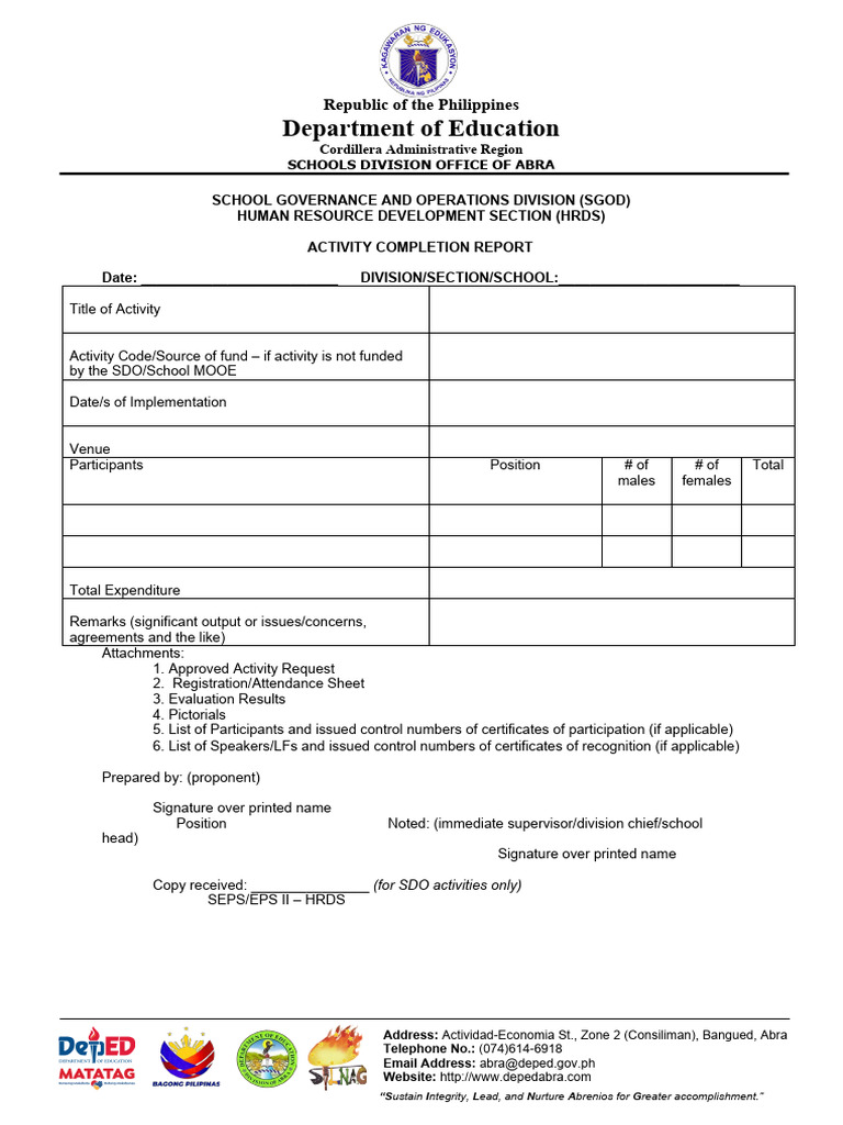 Activity Completion Report | PDF | Business | Computers