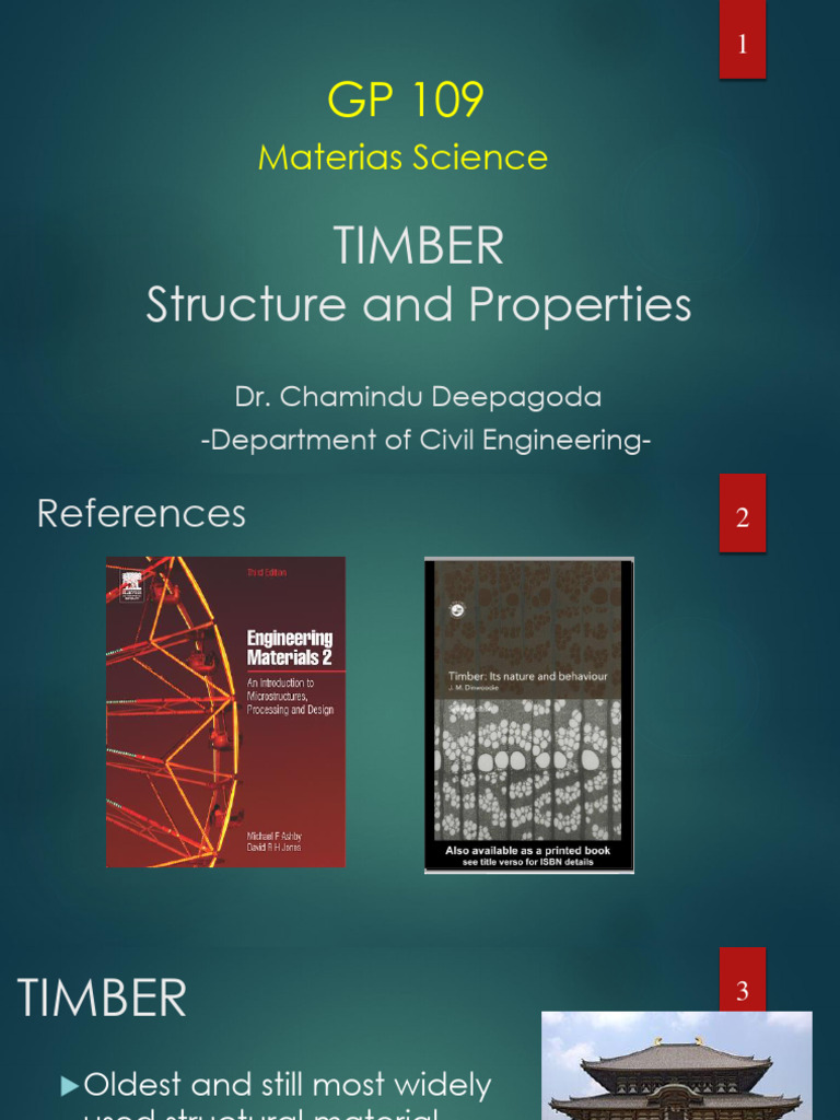 2020_uploaded_GP 109_Timber | PDF | Strength Of Materials | Wood