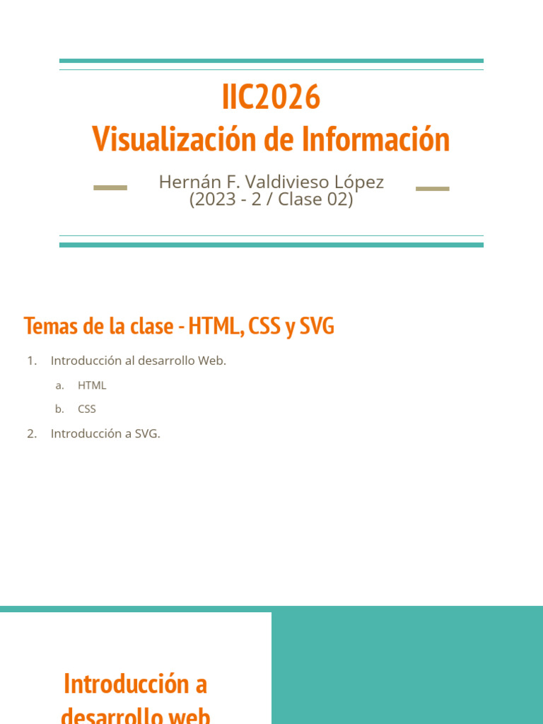 Iic2026 - Clase 02 - HTML, Css y SVG | PDF | Hipervínculo | HTML
