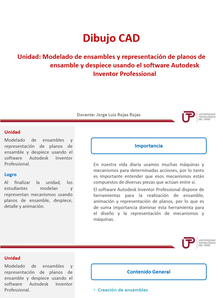 U4Modelado de Ensambles, Representaci N de Planos y Despiece Usando ...